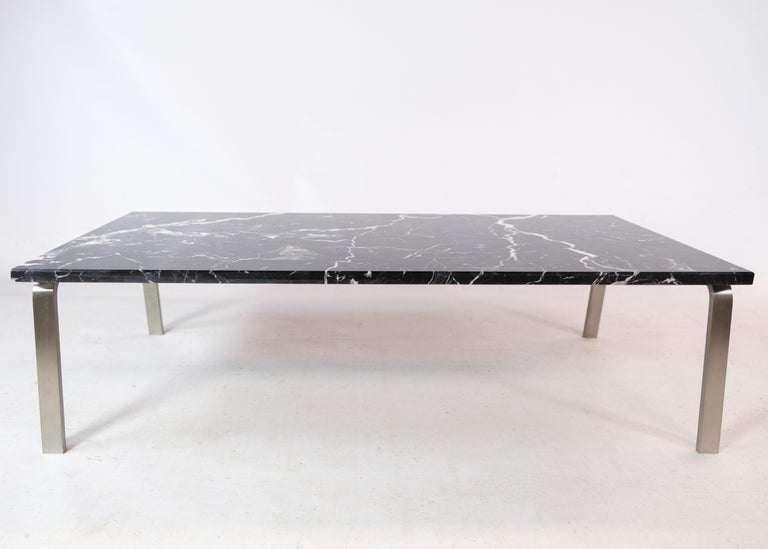 Coffee Table, Mann by Norr11, Aluminum Frame, Marble Top, Danish Design ...