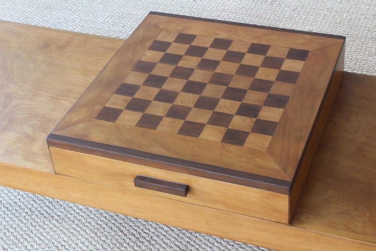 Coffee Table with Chess Set, U.S.A, 1950s at 1stDibs