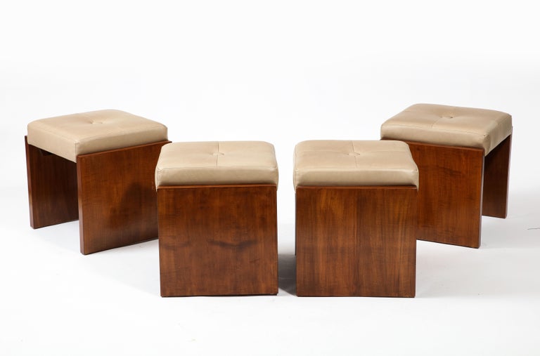 Coffee Table with Nesting Stools, France, 1940s For Sale at 1stDibs