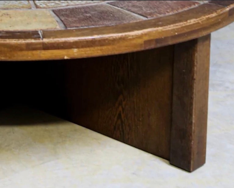 Coffee Table with Tile Inlay For Sale at 1stDibs