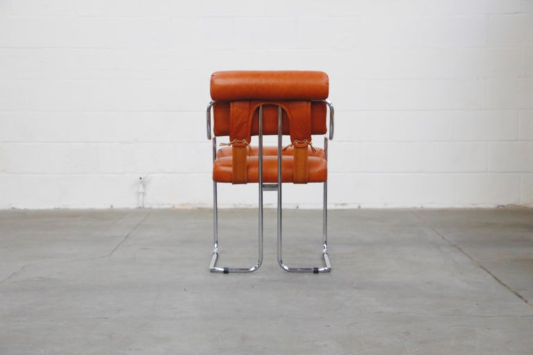 Cognac Leather 'Tucroma' Chairs by Guido Faleschini for i4 Mariani ...