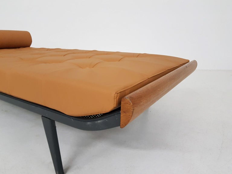 Cognac Leatherette "Cleopatra" Daybed by Cordemeyer for Auping, Dutch ...
