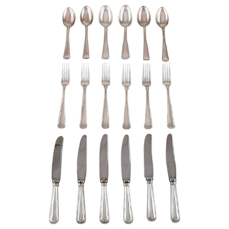 Cohr, Danish Silversmith and Others, Lunch Cutlery in Silver, 1930-1950 ...