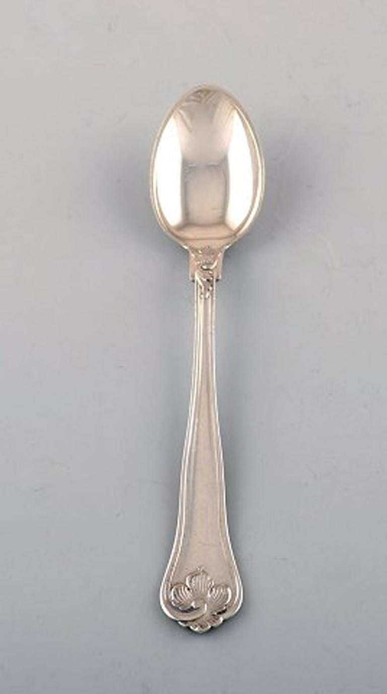 Cohr, Denmark Saxon Flower Silver Cutlery, Coffee Spoon, 13 Pieces For ...
