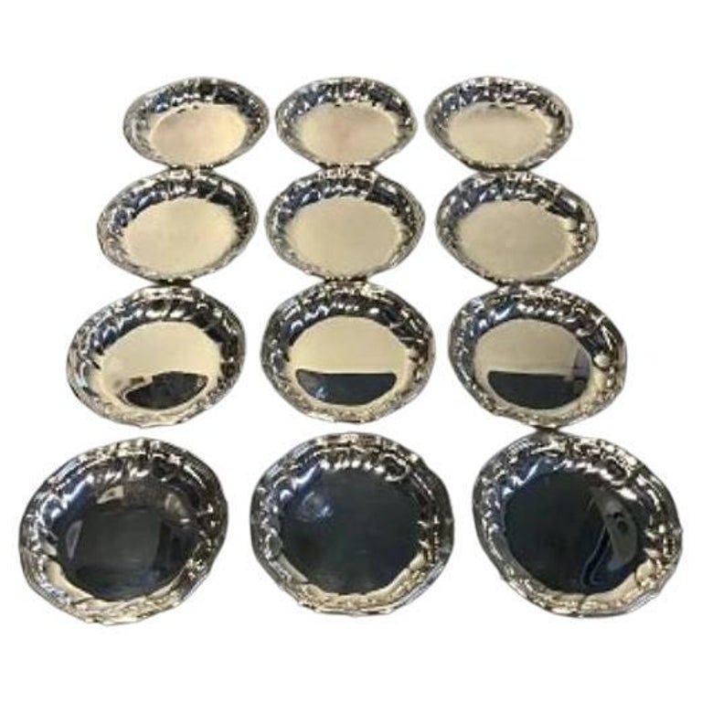 Cohr Silver Coasters Set '12' For Sale at 1stDibs