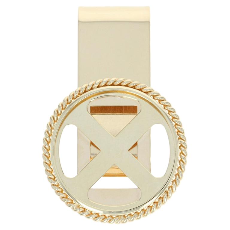 Coin Holder Money Clip, 14 Karat Yellow Gold Men's Gift at 1stDibs