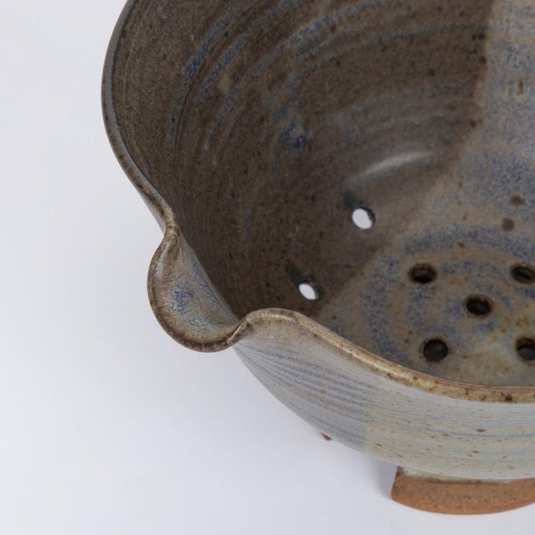 Colander Style Studio Pottery Bowl For Sale at 1stDibs