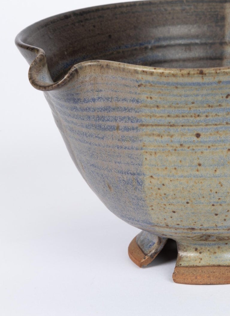 Colander Style Studio Pottery Bowl For Sale at 1stDibs