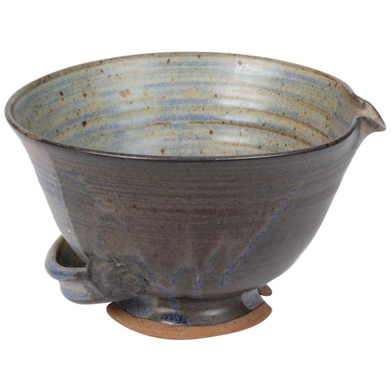 Colander Style Studio Pottery Bowl For Sale at 1stDibs