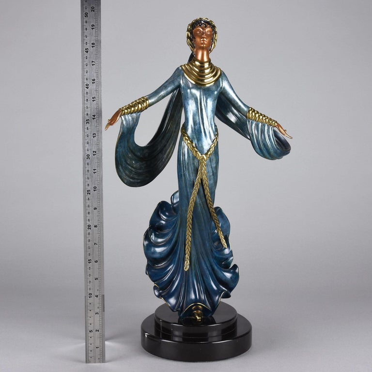 Cold Painted Limited Edition Bronze Figure "Ecstasy" by Erté For Sale ...