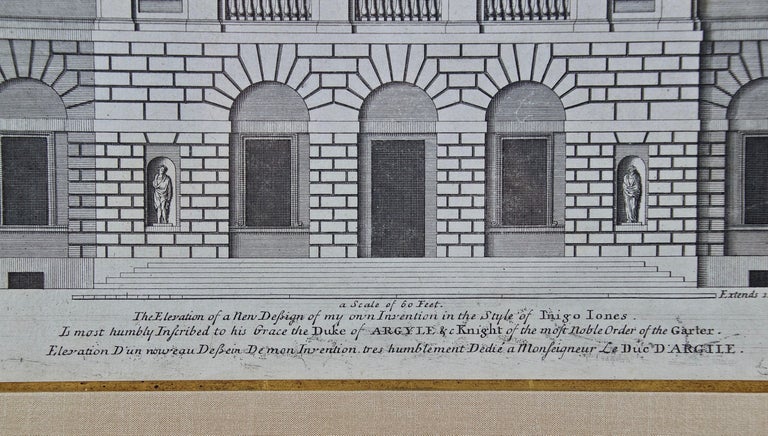 Colen Campbell - 18th C. Architectural Engraving from "Vitruvius ...