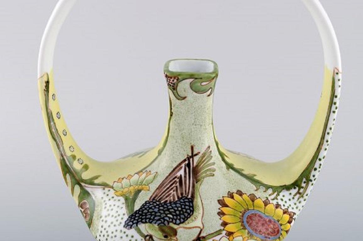 Colenbrander, The Netherlands, Art Nouveau Vase Decorated with Birds ...