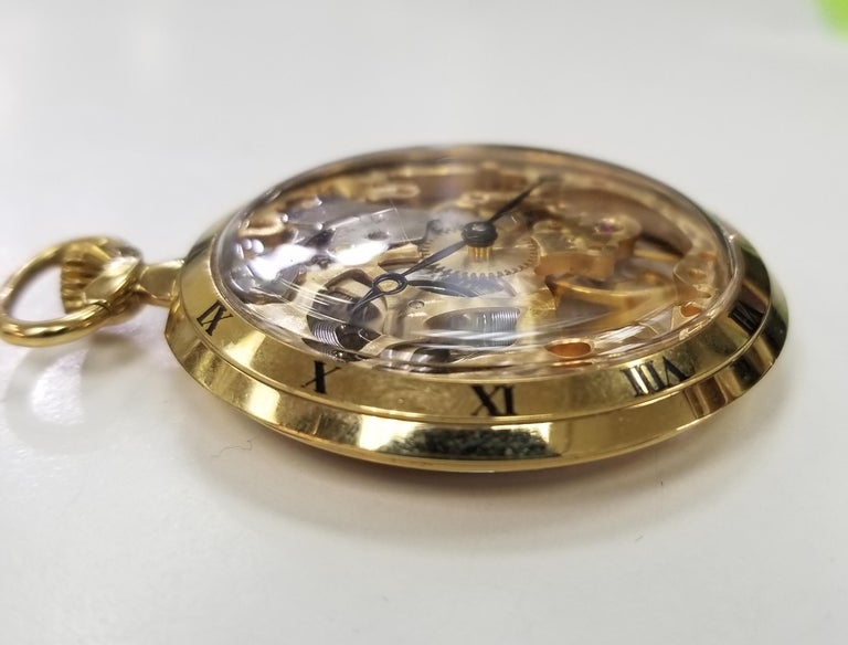 Colibri 17 Jewel Swiss Incabloc Skeleton Pocket Watch at 1stDibs ...