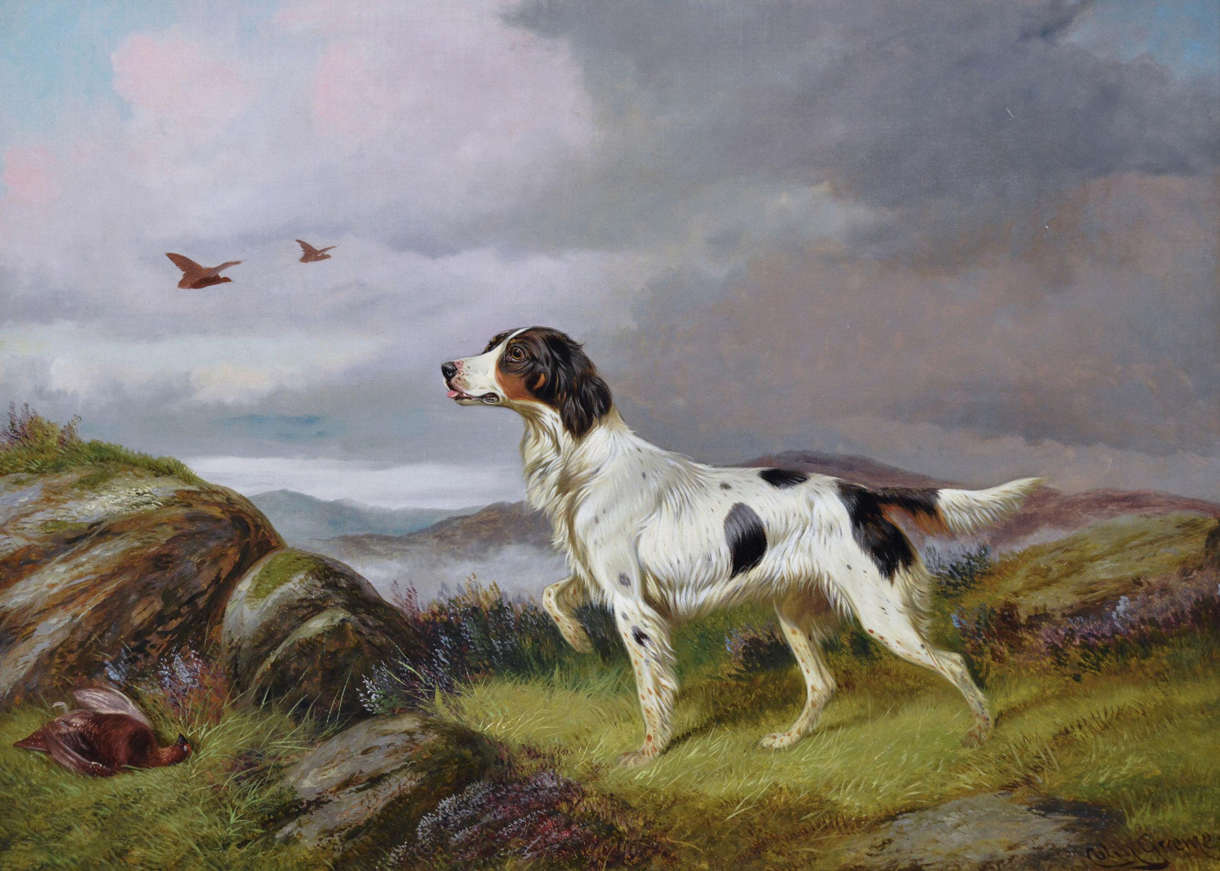 Colin Graeme Roe - 19th Century sporting dog oil painting of a setter ...