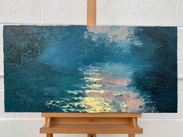 Colin Halliday - English River Blue Pink Morning Sun Impressionist Oil ...