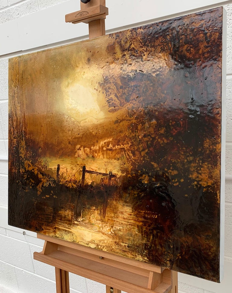 Colin Halliday - Impressionistic English River Autumn Winter Landscape ...