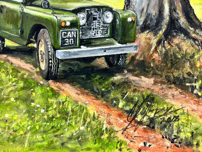 Colin Impey - Traditional Rural English Oil Painting 1950's Land Rover ...