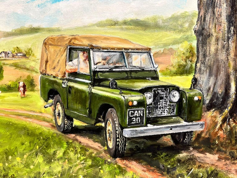 Colin Impey - Traditional Rural English Oil Painting 1950's Land Rover ...