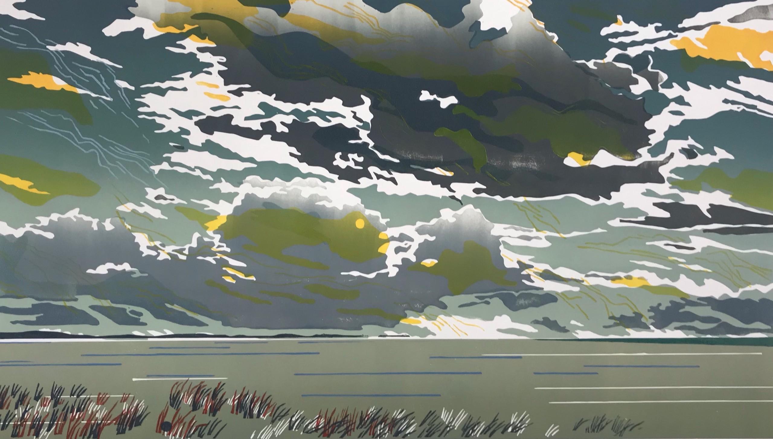 Colin Moore - Colin Moore, Summer Sunrise Limited Edition Linocut Print ...