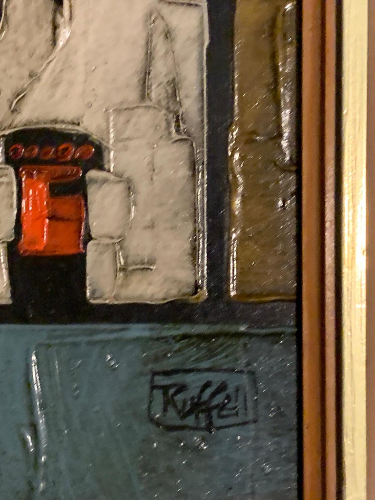 Colin Ruffell - Modern British, Unique composition of a Car on a road ...