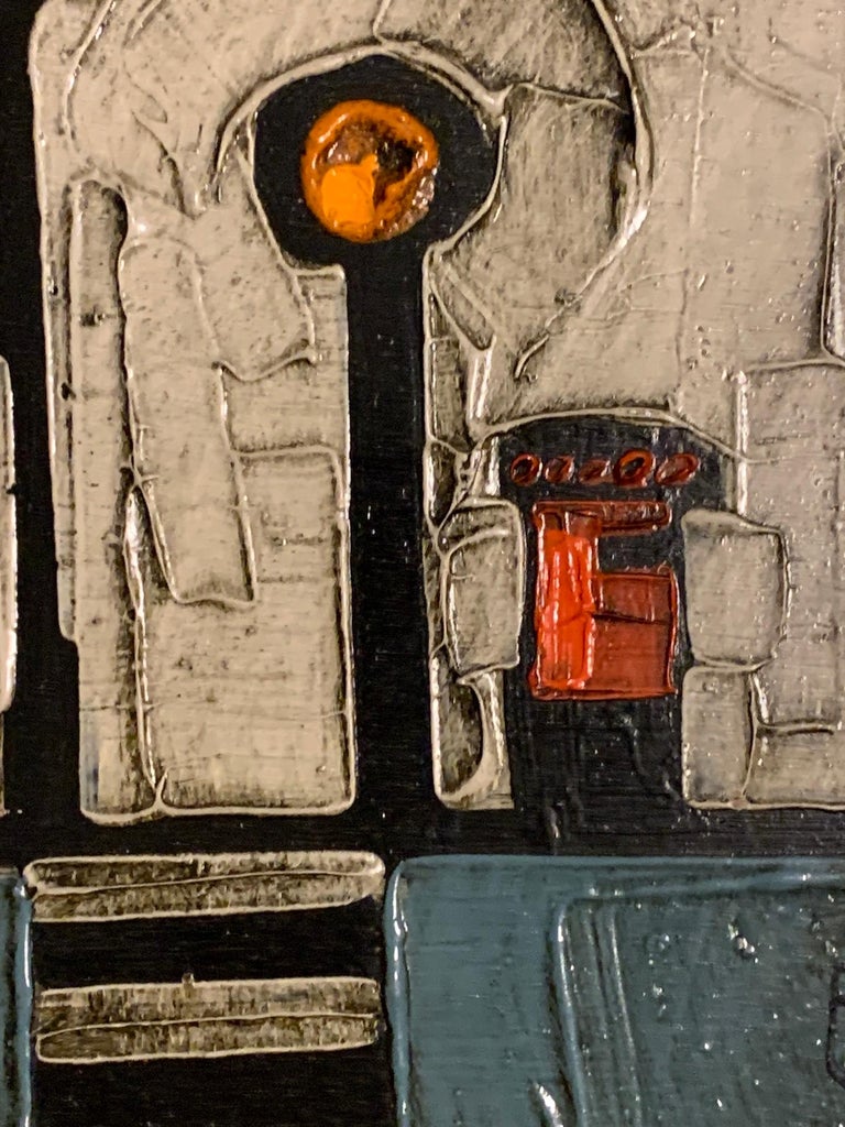 Colin Ruffell - Modern British, Unique composition of a Car on a road ...