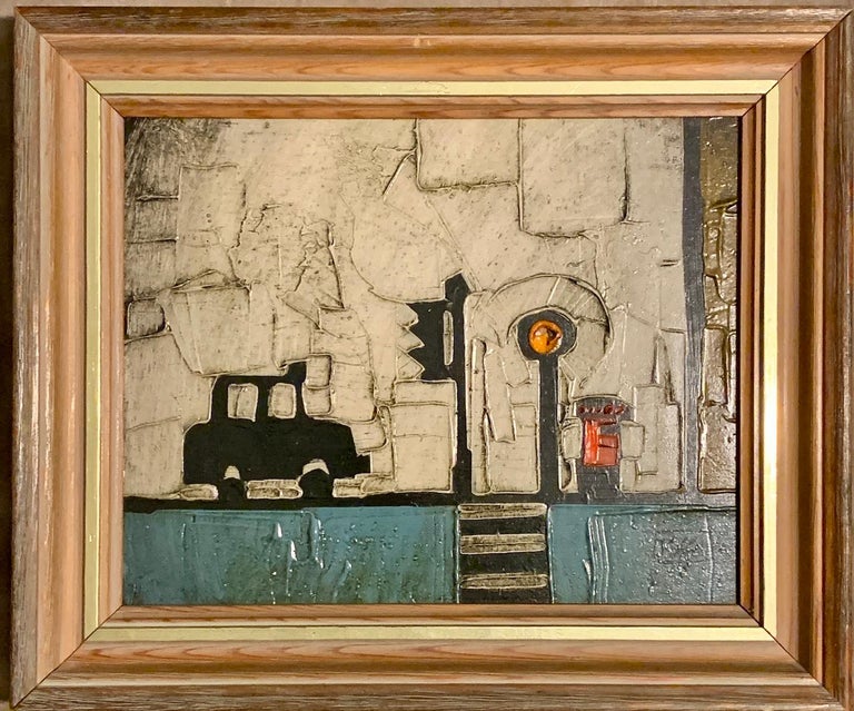 Colin Ruffell - Modern British, Unique composition of a Car on a road ...