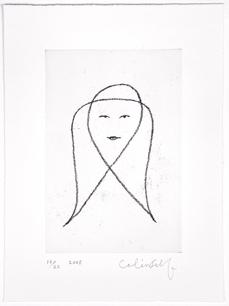 Colin Self - Girl with Long Hair, Colin Self british Pop Art portrait ...