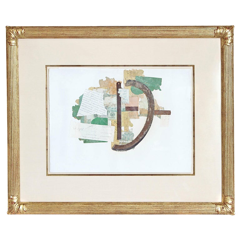 Collage Non-Objective with Mixed-Media Forms at 1stDibs