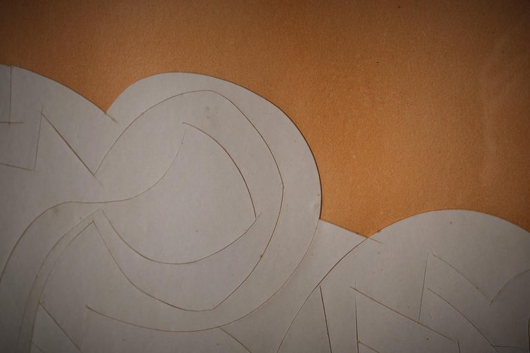 Collage on Paper by Werner Buser, Switzerland 1968 For Sale at 1stDibs