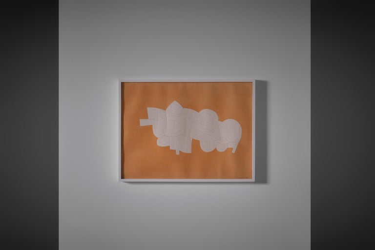 Collage on Paper by Werner Buser, Switzerland 1968 For Sale at 1stDibs