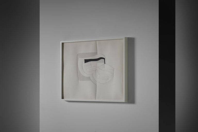 Collage on Paper by Werner Buser, Switzerland 1968 For Sale at 1stDibs