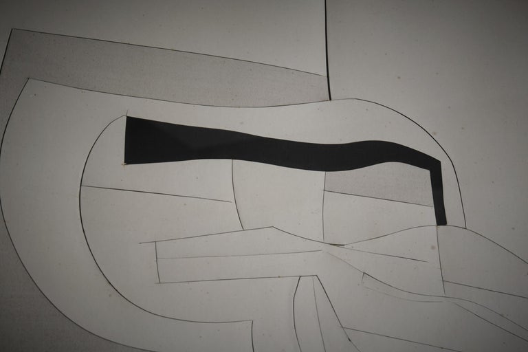 Collage on Paper by Werner Buser, Switzerland 1968 For Sale at 1stDibs