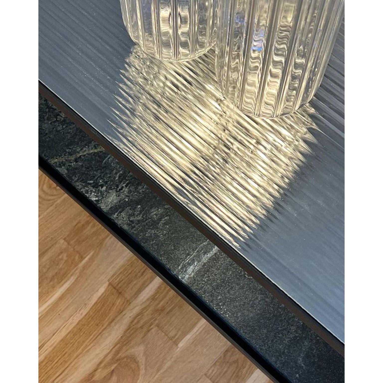 Collage Travertino Classico Rose Console Table by Pulpo For Sale at 1stDibs