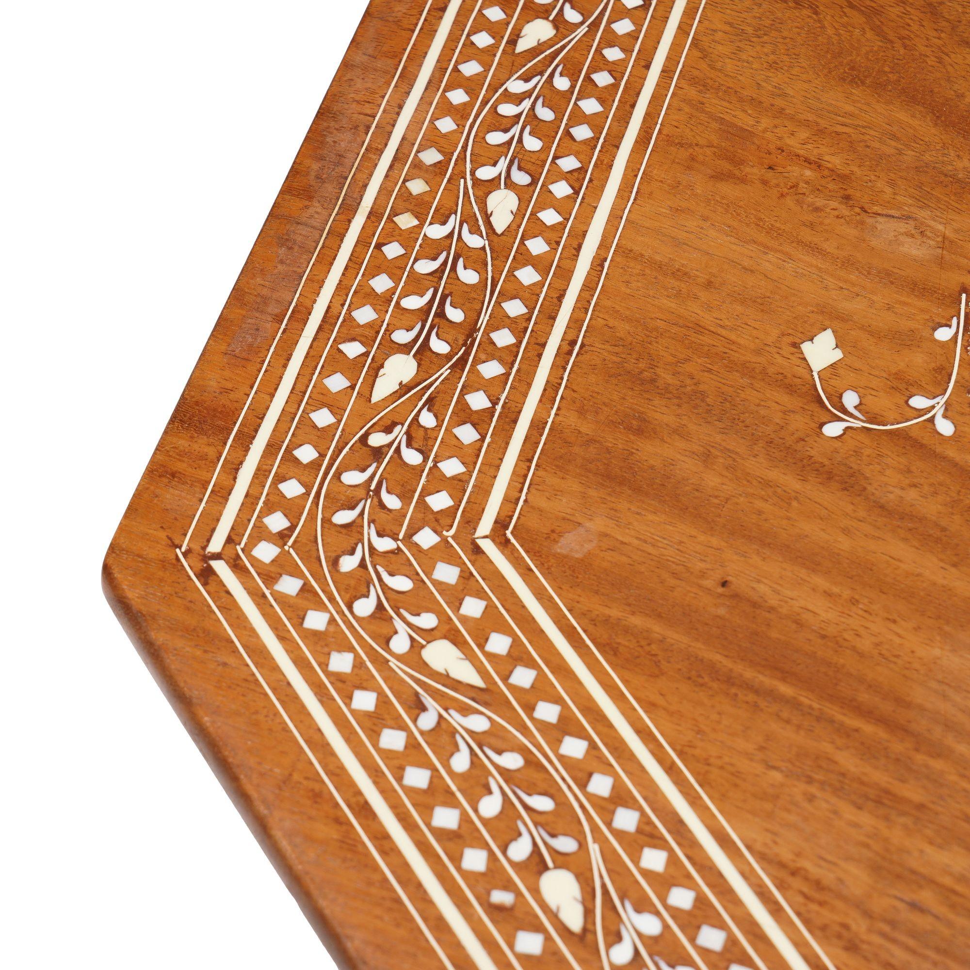 Collapsable Indian octagonal sandalwood tabouret table, 1900's For Sale ...