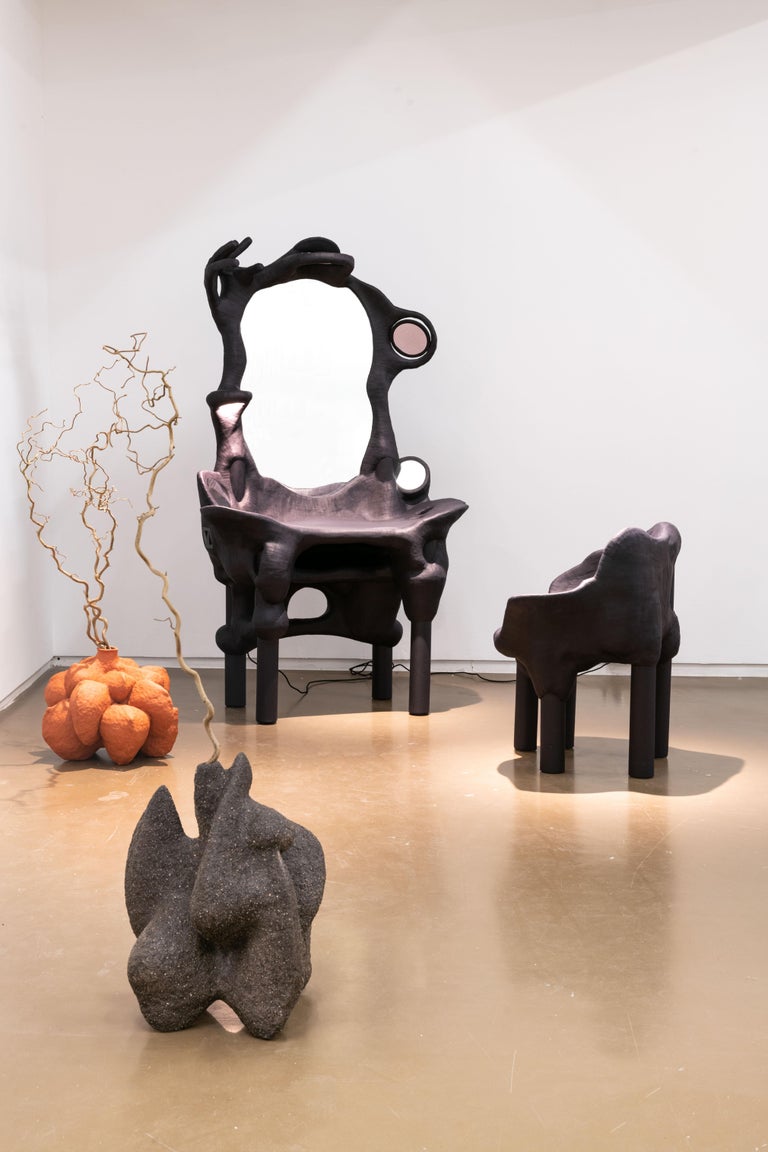 Collectible Cardboard Vanity table Black Mirror Coiffeuse by Vadim ...