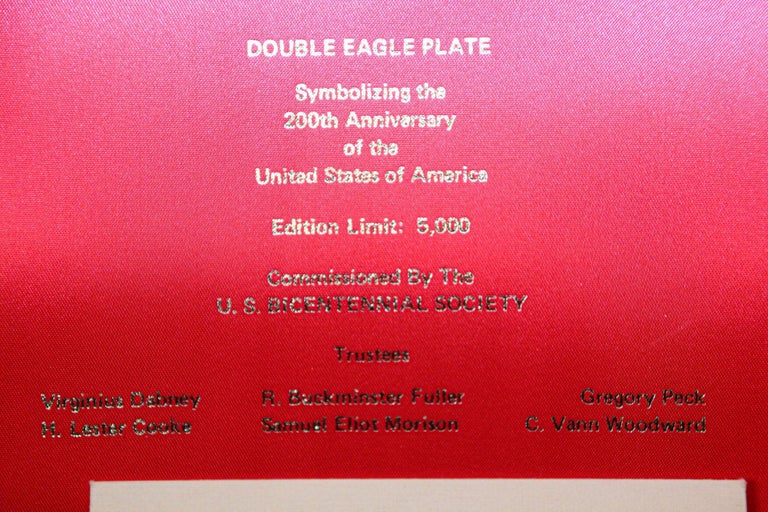 Collectible Double Eagle Bicentennial Porcelain Plate 1973 Limited ...