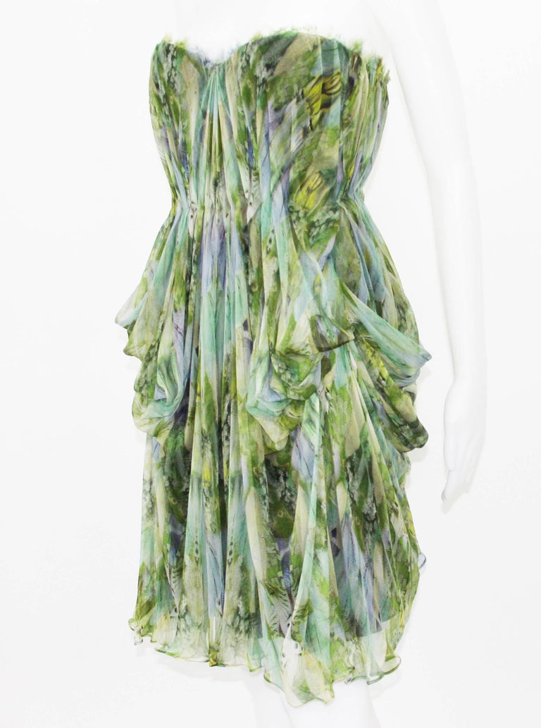 Alexander McQueen "Praying Mantis" Silk Bustier Dress, S / S 2010 It ...
