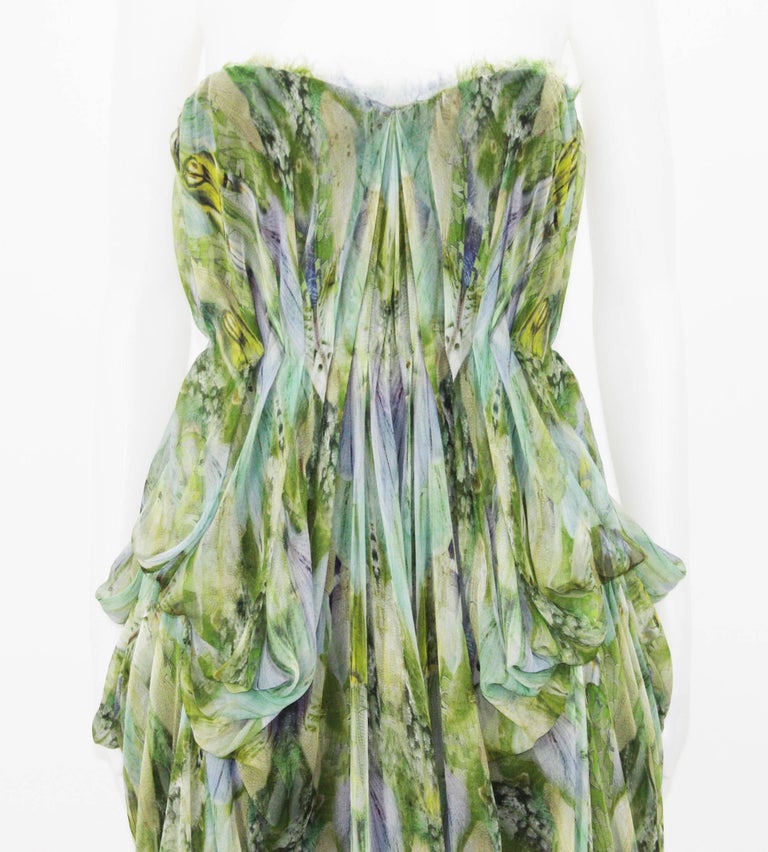 Alexander McQueen "Praying Mantis" Silk Bustier Dress, S / S 2010 It ...