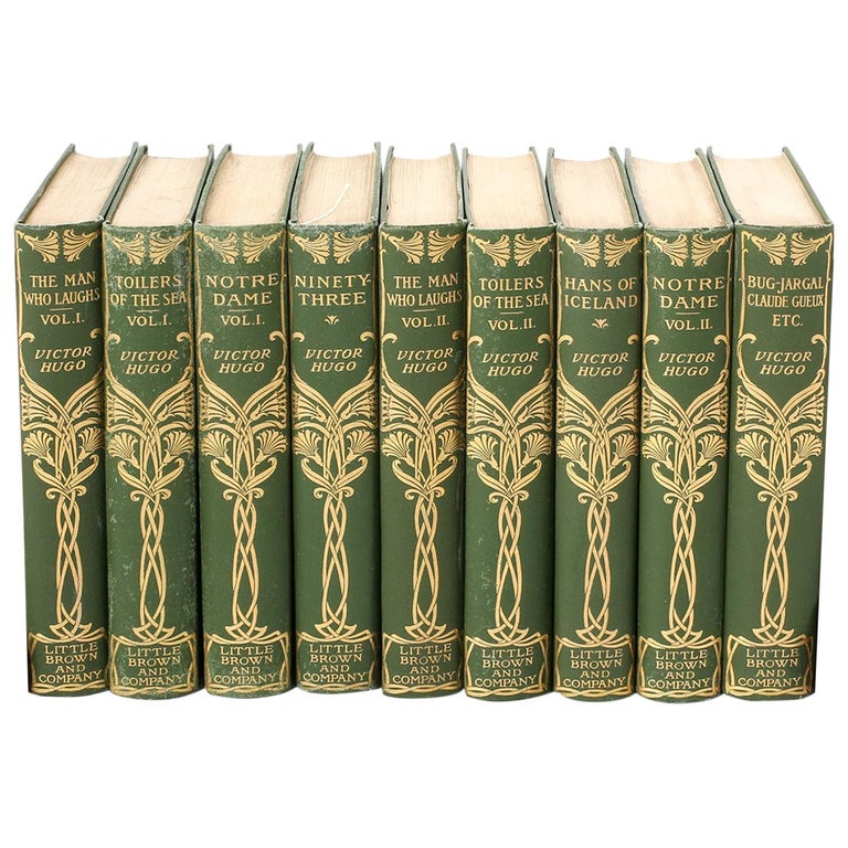 Collection Gilt Leather Bound Library Book Set at 1stDibs