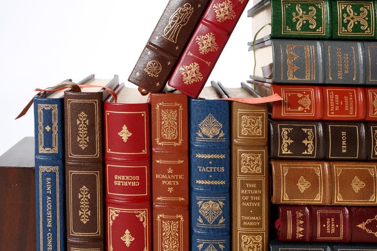 Collection Gilt Leather Bound Library Book Twenty Seven Volumes For ...