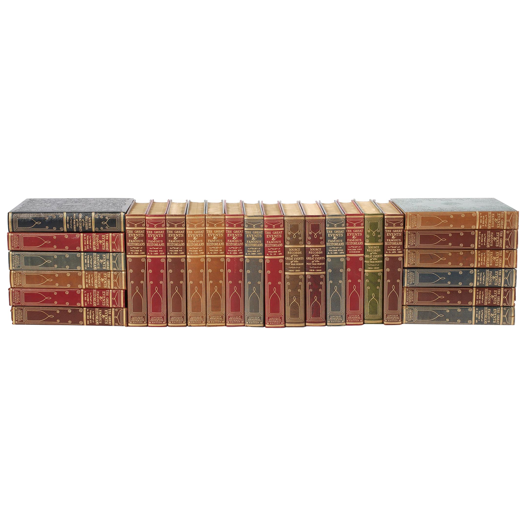 Collection Gilt Leather Bound Library Book Twenty Seven Volumes For ...