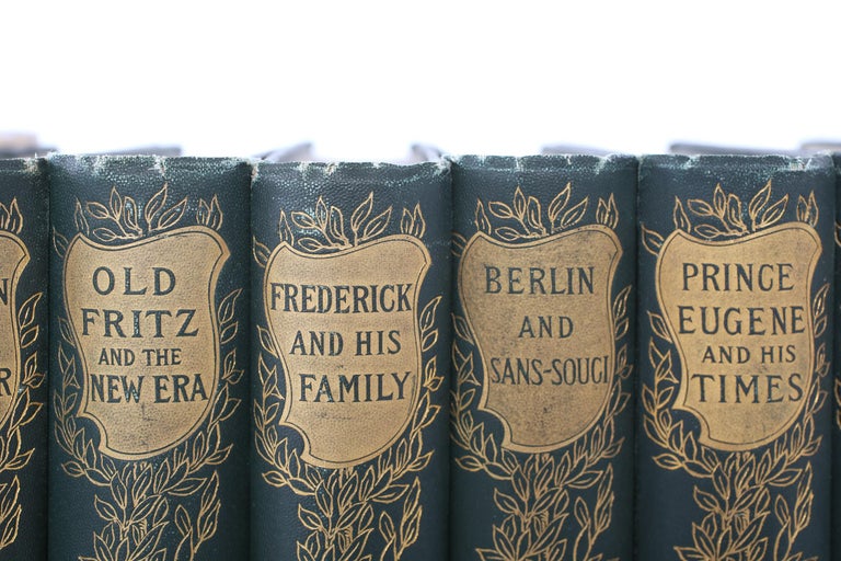 Collection Leather Bound Library Book Set For Sale at 1stDibs