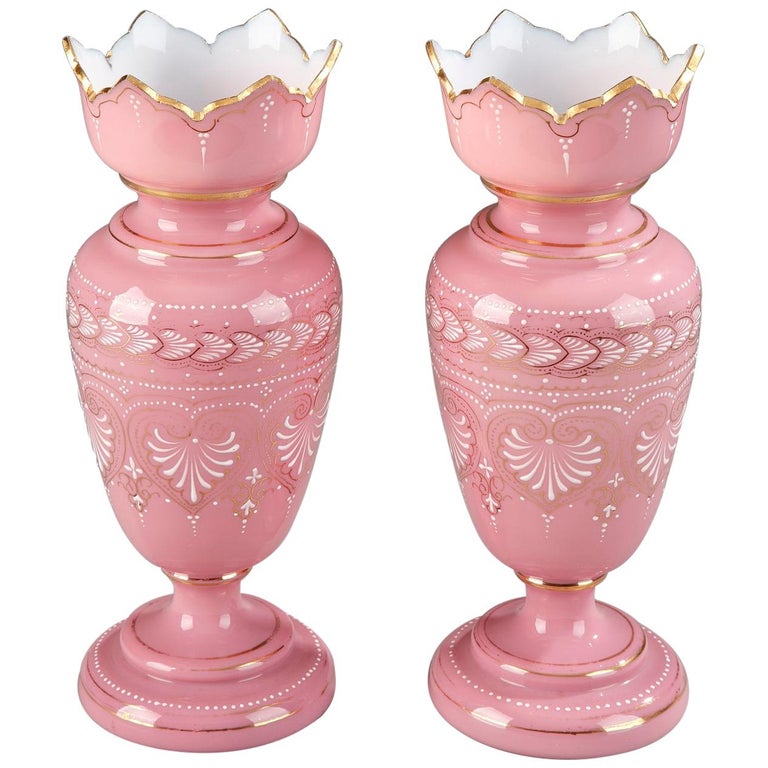 Collection of 10 Mid-19th Century Pink Opaline at 1stDibs