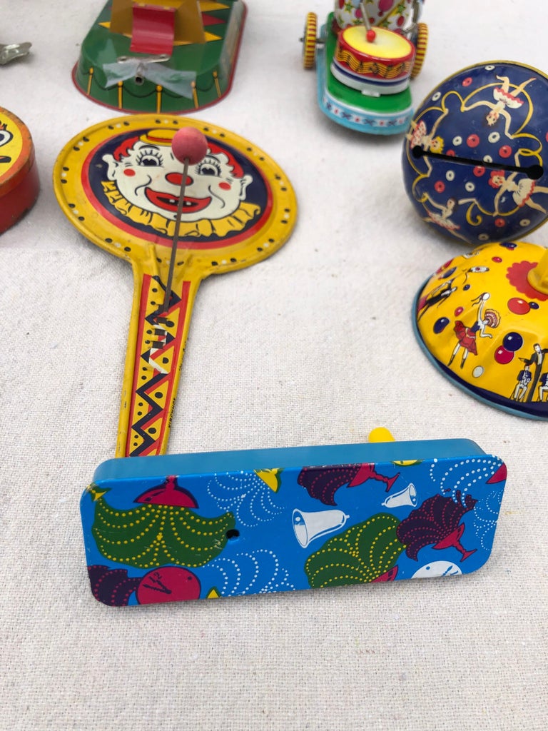 Collection of 12 Vintage Tin lithograph Toys For Sale at 1stDibs ...