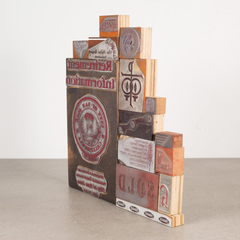 Collection of 14 Typeset Advertising Print Blocks, C.1940 For Sale at ...