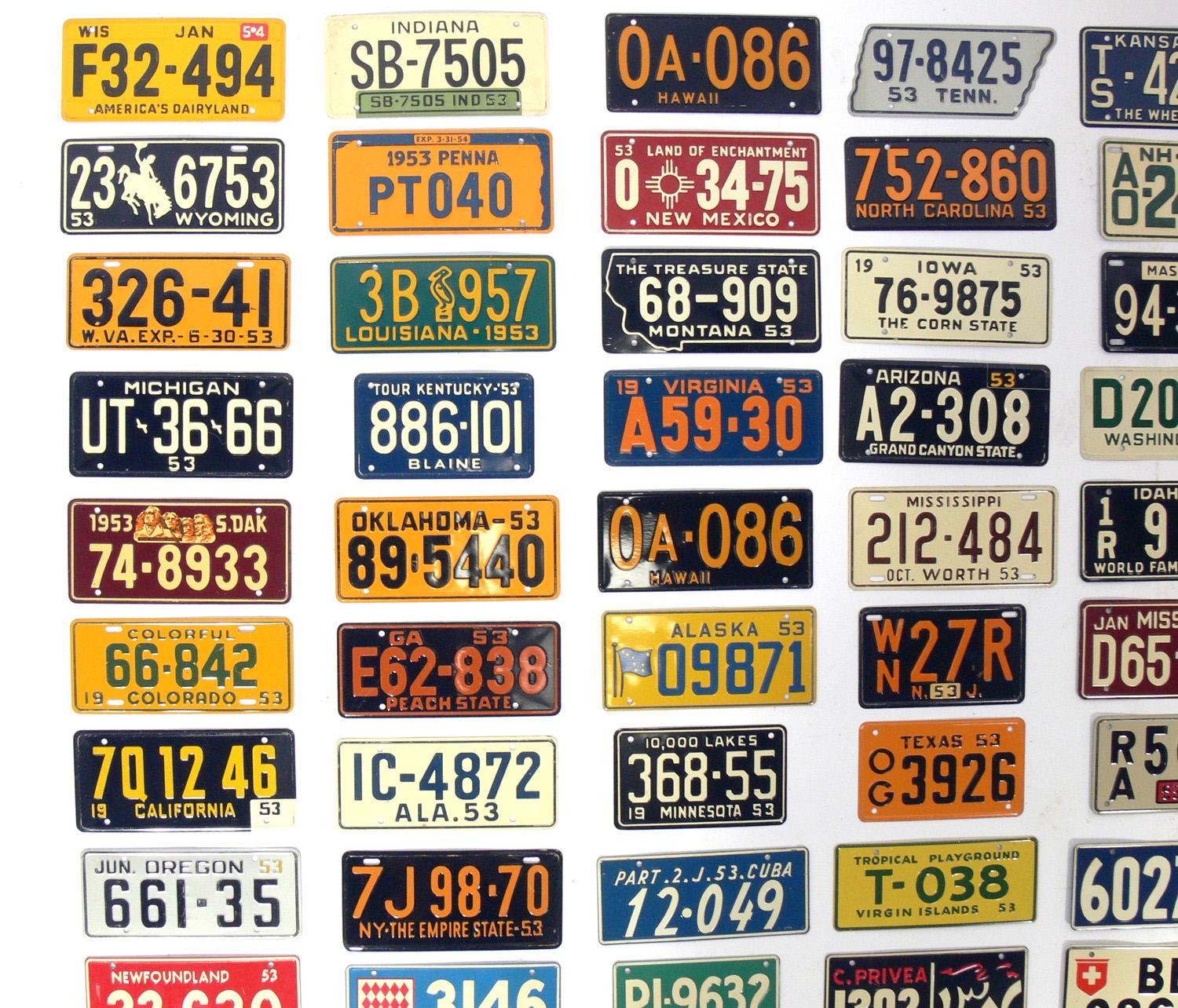 Collection of 1953 Bicycle License Plates, New Old Stock For Sale at ...