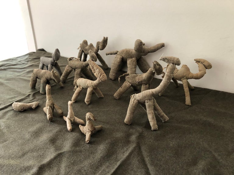 Collection of 19th Century Cloth Animal Toys For Sale at 1stDibs