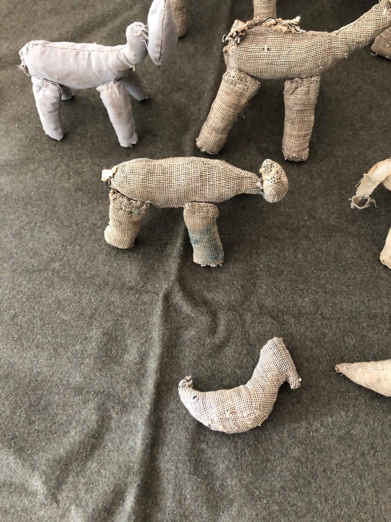 Collection of 19th Century Cloth Animal Toys For Sale at 1stDibs