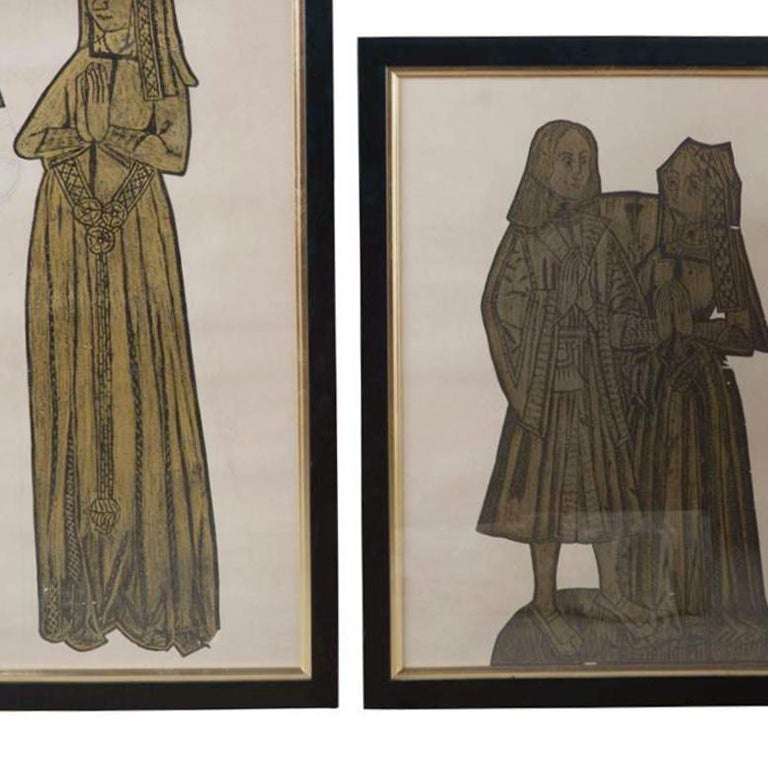 Collection of 19th Century English Medieval Brass Rubbings For Sale at ...