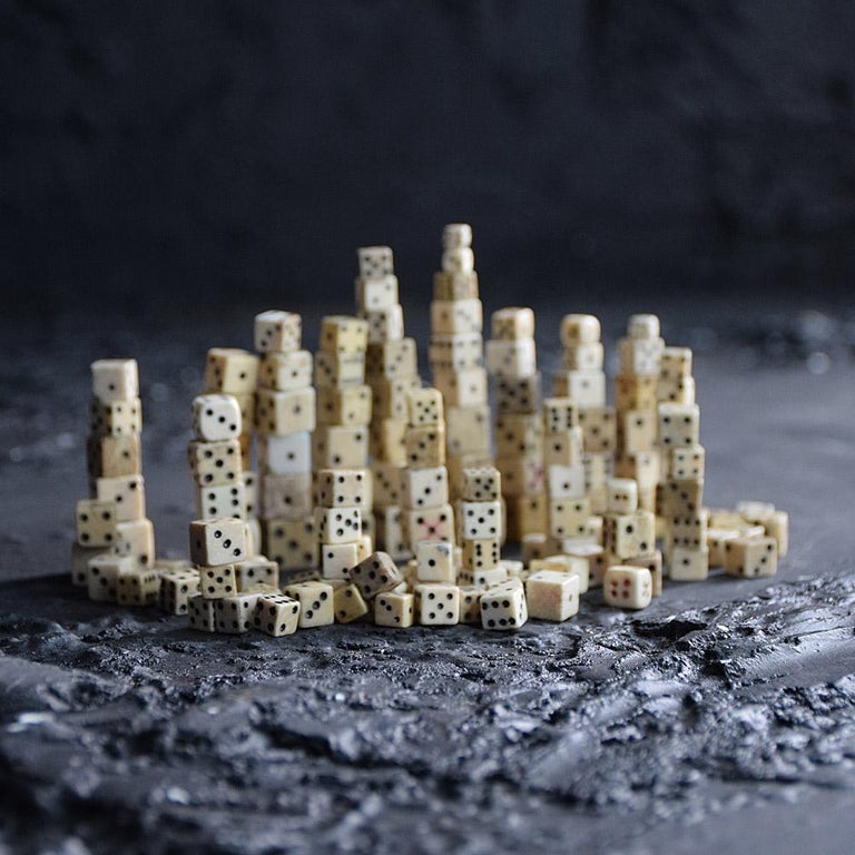 Collection of 19th Century Gaming Bone Dice at 1stDibs